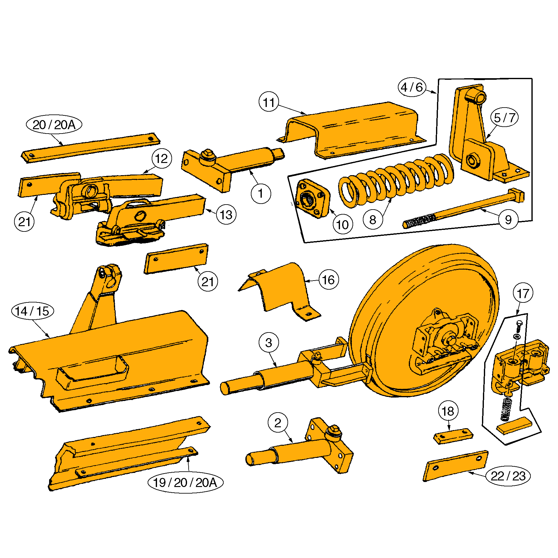 Case 450B, 450C, 455B, 455C Track Adjuster Parts | HW Part Store