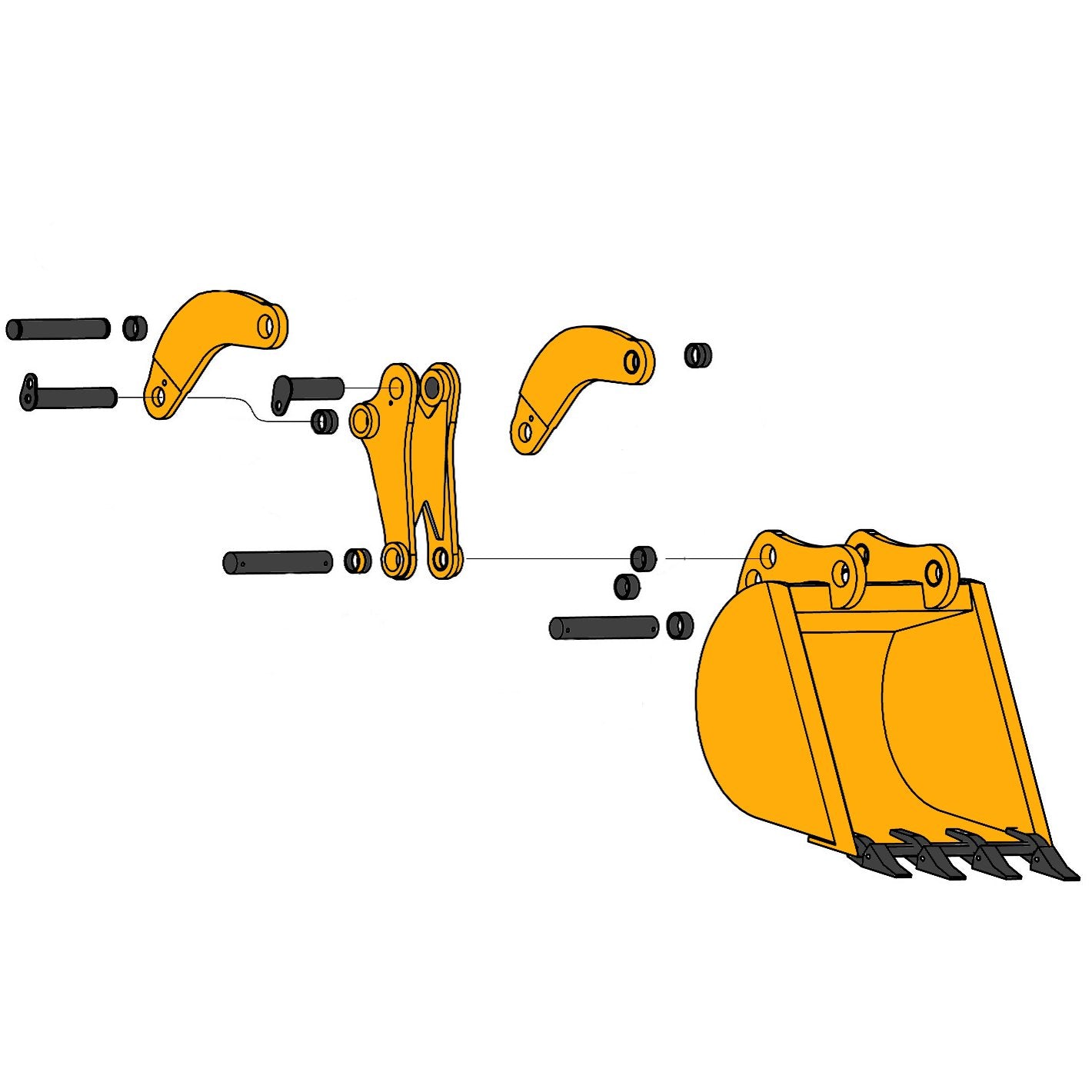 John Deere 310SE & 310SG Backhoe Bucket Parts | HW Part Store