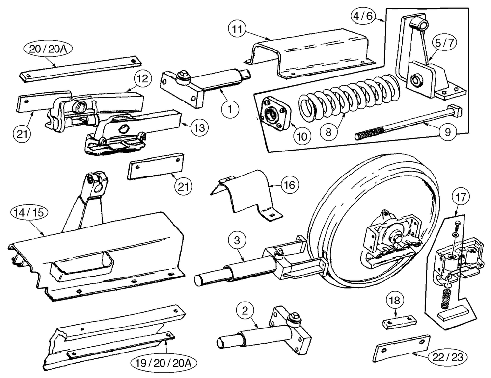 Case 450B, 450C, 455B, 455C Track Adjuster Parts | HW Part Store