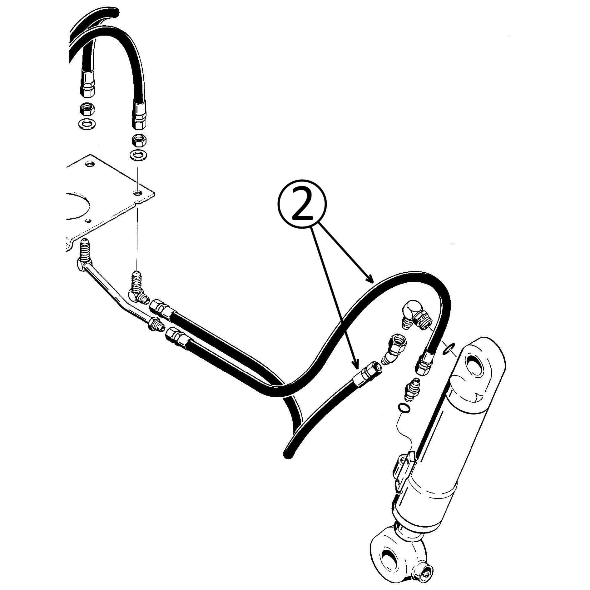 Case 650 Hose to Dozer Tilt Cylinder | HW Part Store