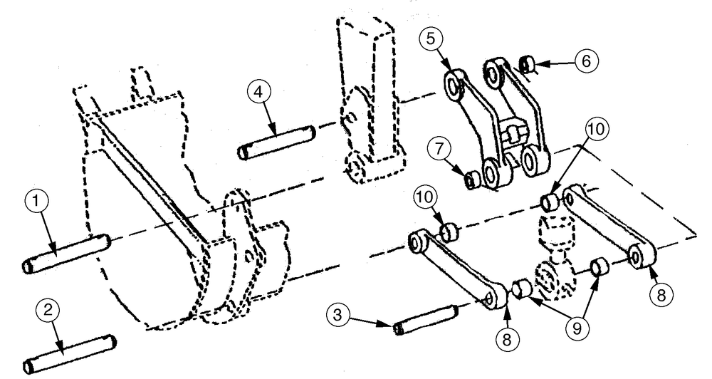 Cat 416, 416B, 416C Backhoe Links, Pins & Bushings | HW Part Store