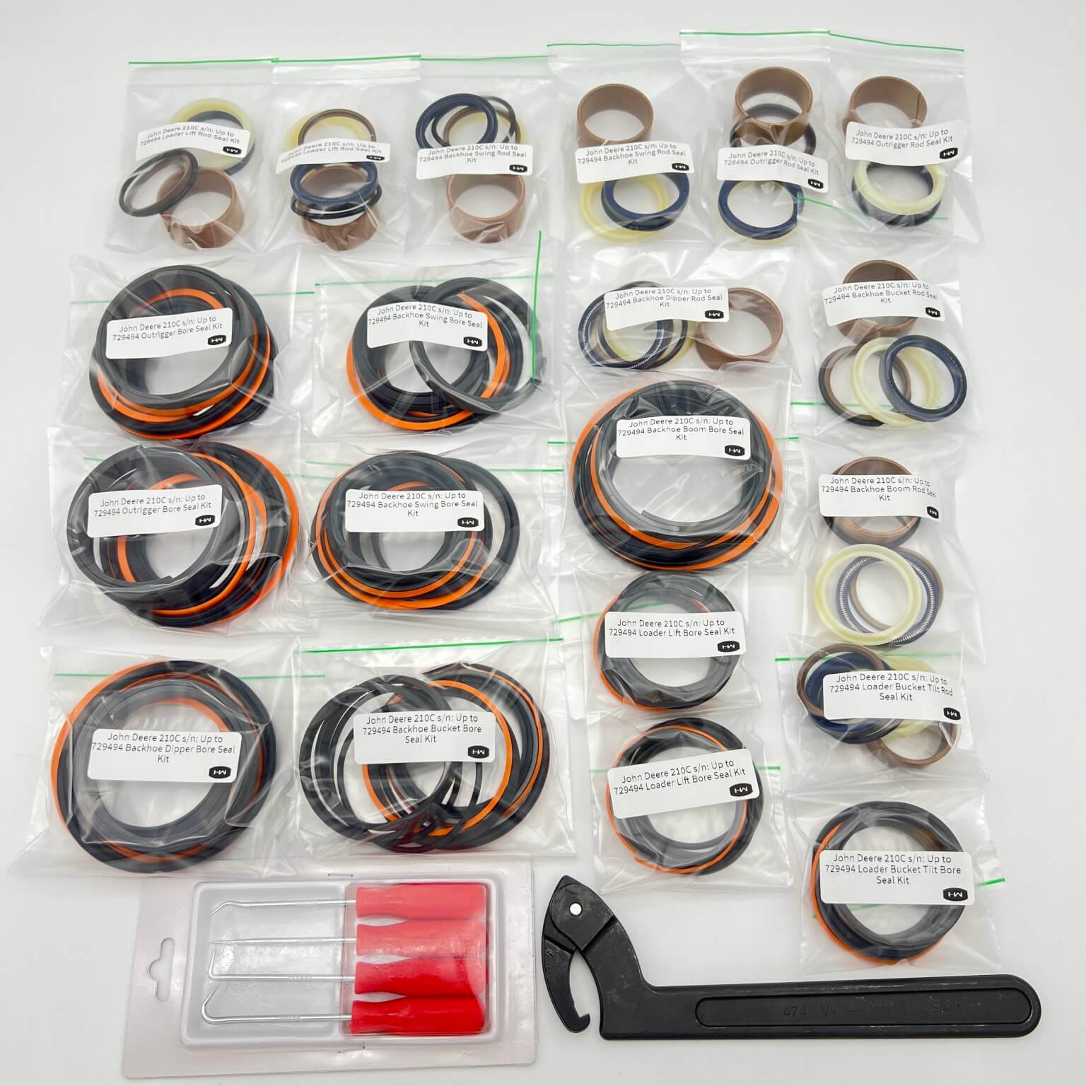 John Deere 210C s/n Group1 Whole Machine Kit w/ Free Tool & Pick Set