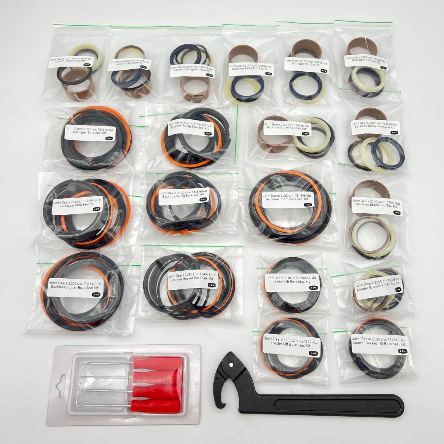 John Deere 210C s/n: 734546-Up Whole Machine Kit w/ Tool & Pick Set