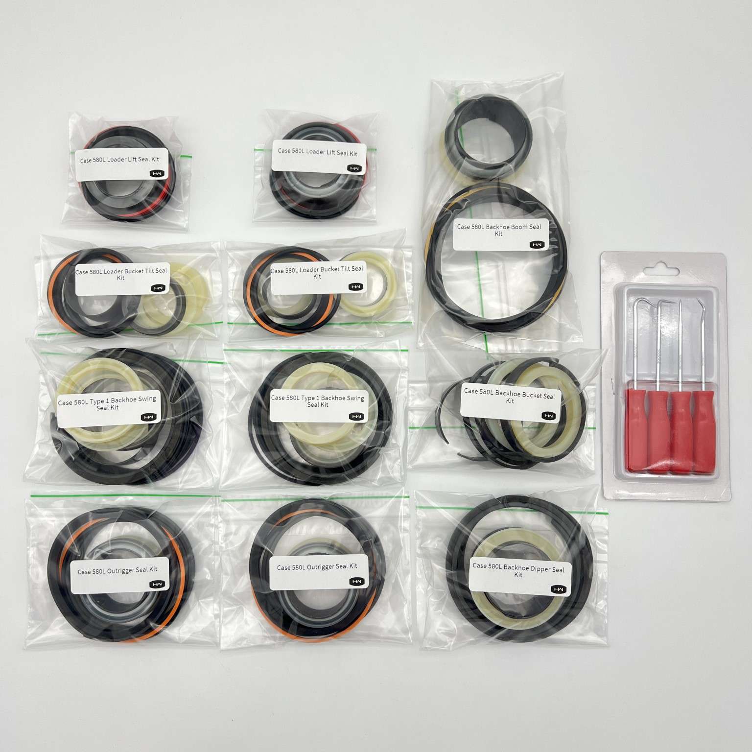 Case 580L Type 1 Whole Machine Kit w/ Free O-Ring Pick Set