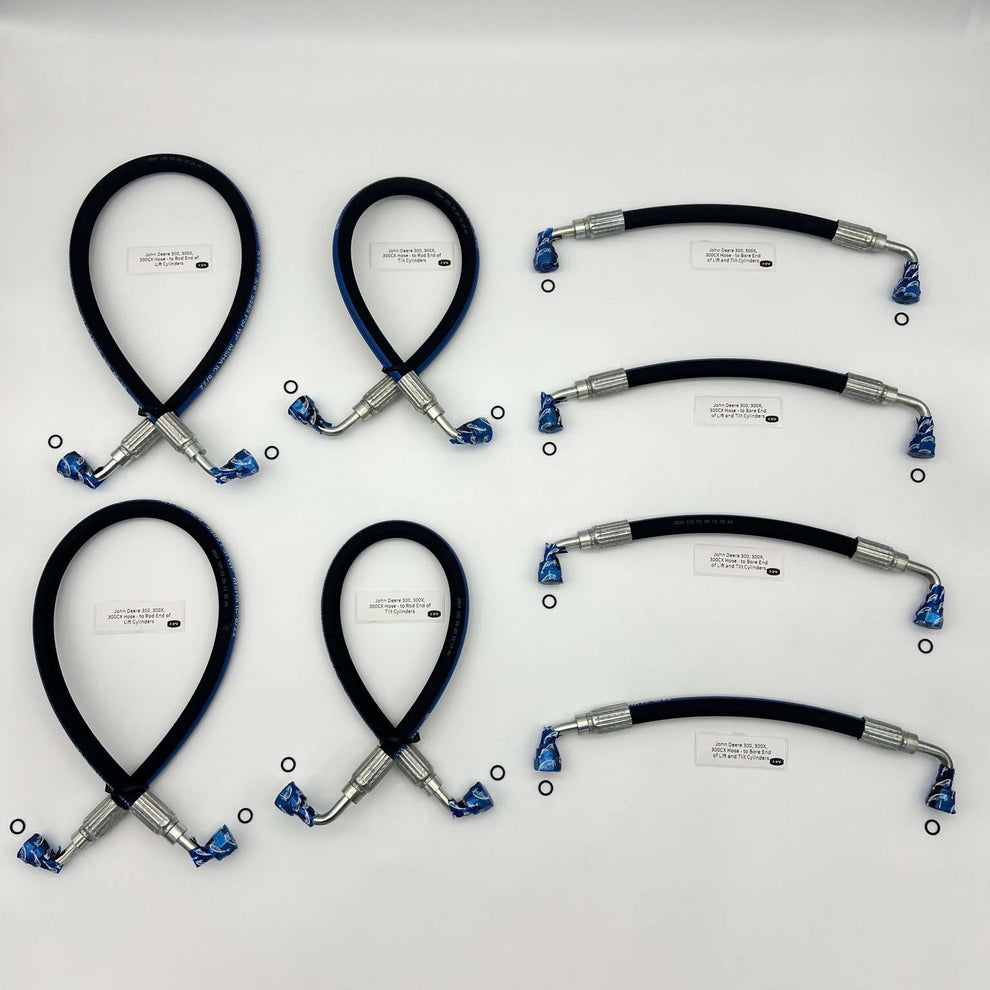 John Deere 300, 300X, & 300CX Whole Loader Hose Kit