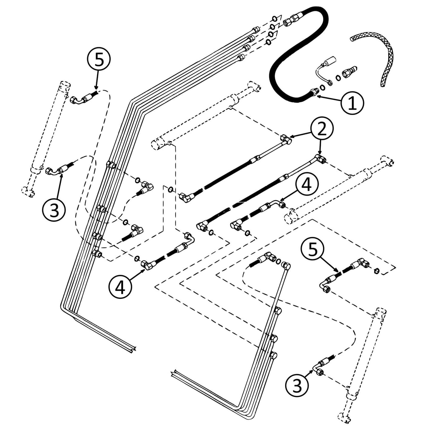 John Deere 400CX Whole Loader Hose Kit | HW Part Store