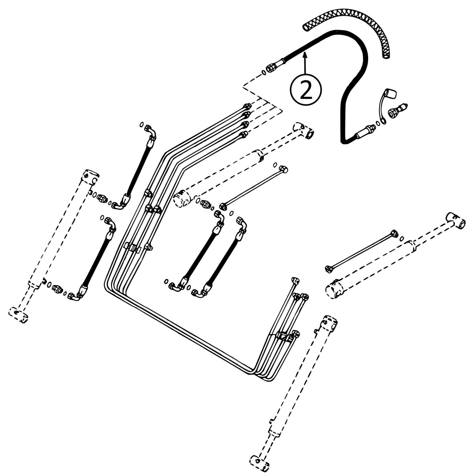 John Deere 460 Tractor to Loader 06 Hose | HW Part Store